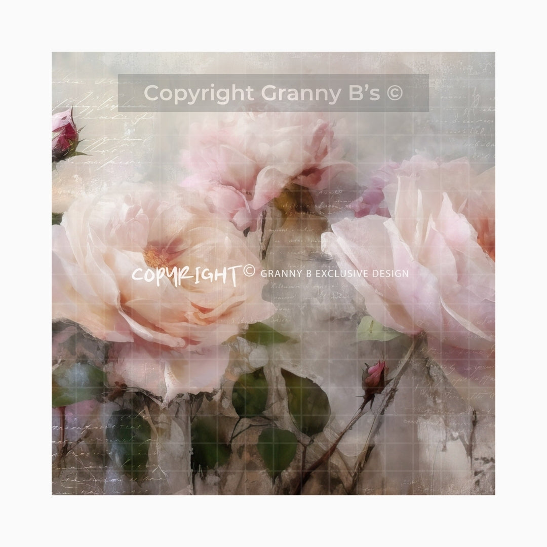 ‘Heavenly Rose' Decoupage Tissue – Granny B's Old Fashioned Paint