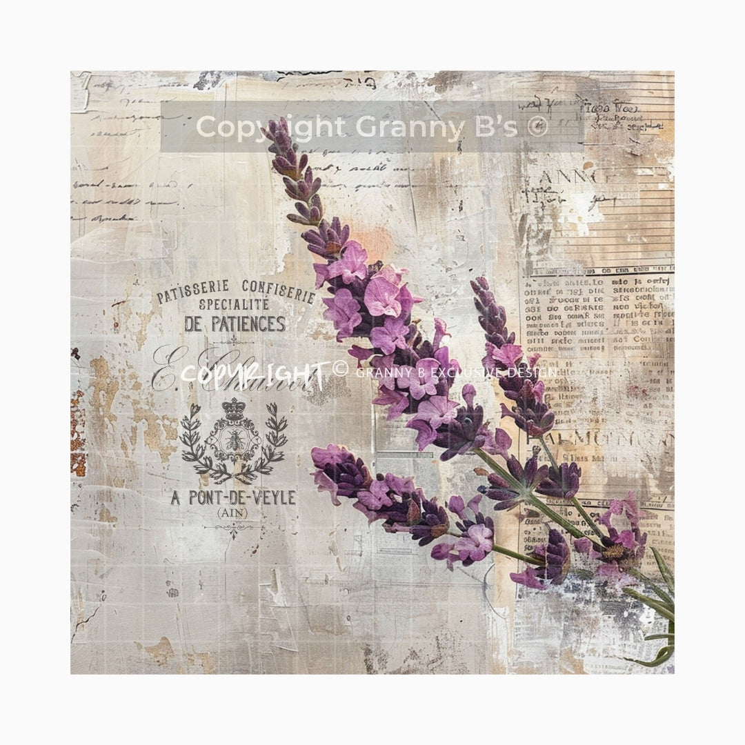 ‘Lavender Dream' Decoupage Tissue – Granny B's Old Fashioned Paint